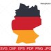 Germany Flag Map SVG Cricut & Silhouette Files. Germany Flag Map Clip ...