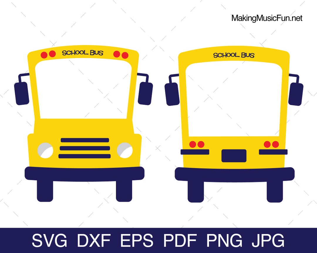 School Bus Photo Frame Cricut SVG Cut Files. School Bus Clip Art and ...