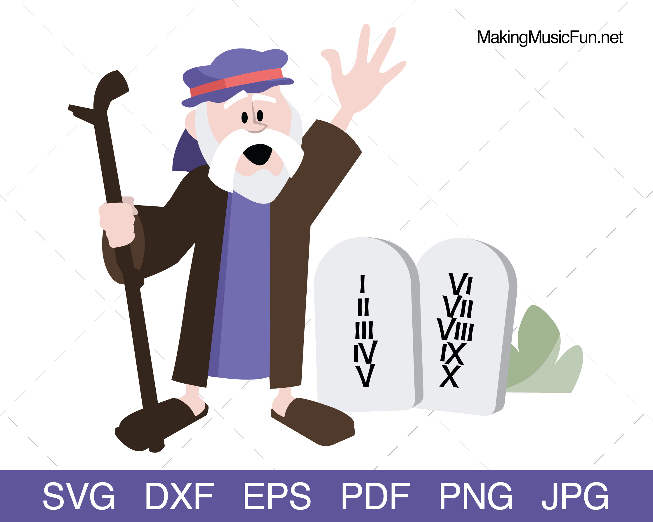 Moses And The Ten Commandments Clipart