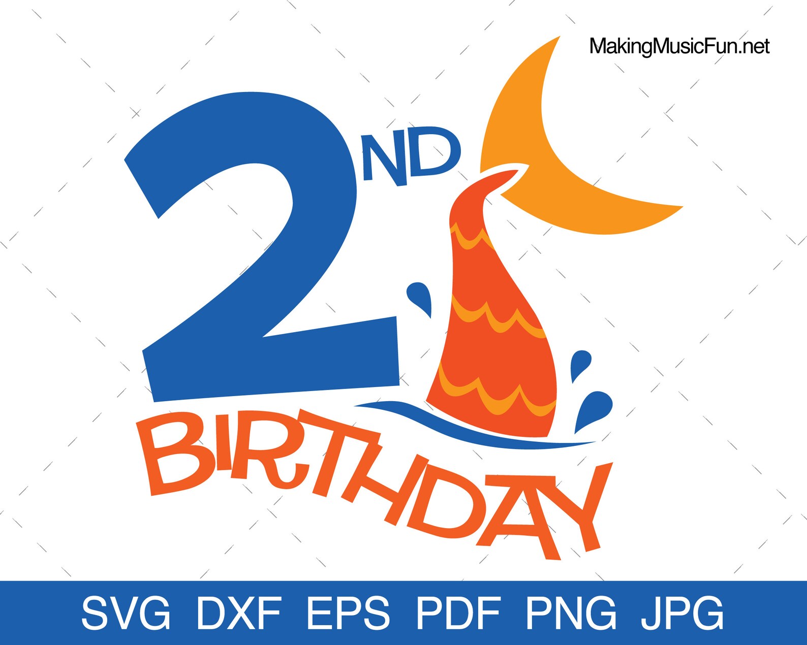 Second Birthday SVG Cricut Cut Files. Mermaid Number Two Birthday Clip ...