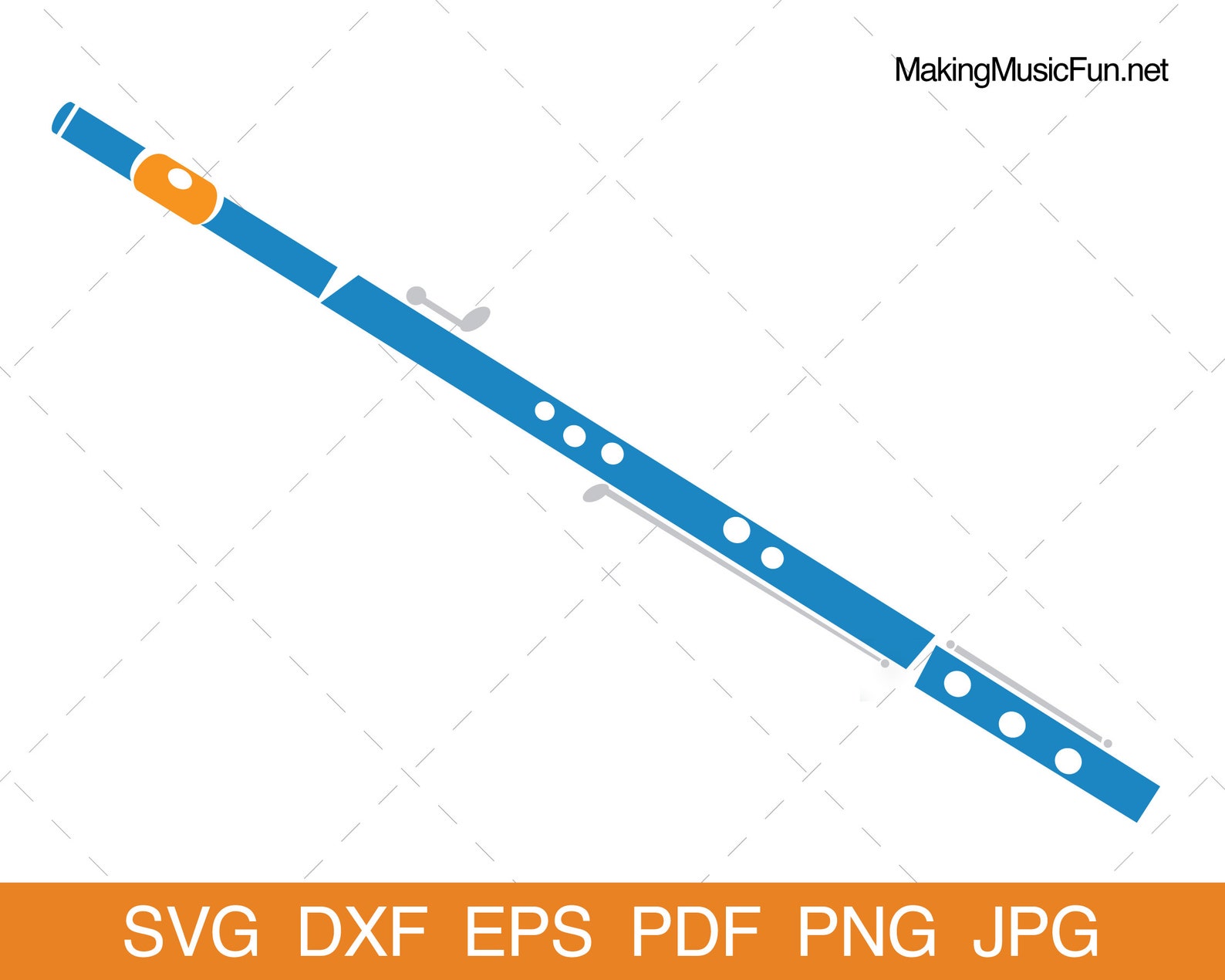 Flute - SVG Cricut & Silhouette Cut Files. Flute Orchestra Musical ...