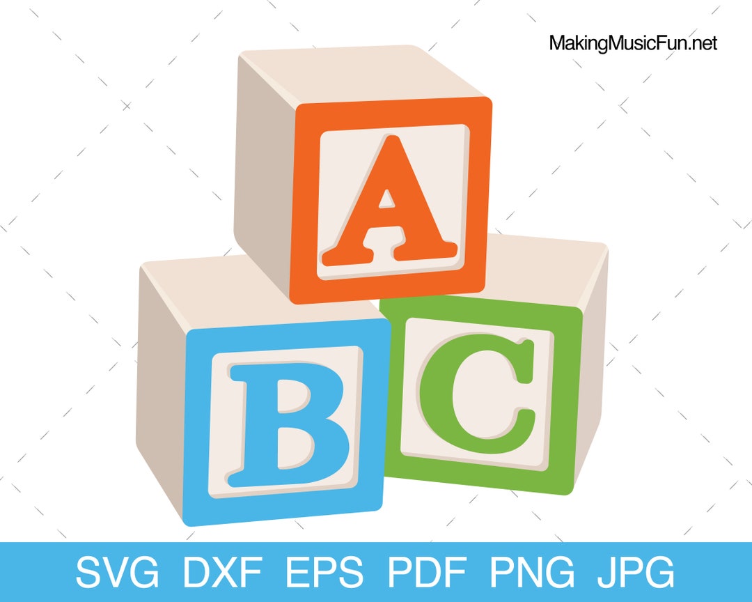 Alphabet Blocks - SVG Cricut & Silhouette Cut Files. Wooden ABC Baby ...