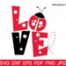 Love Bug Ladybug SVG and Clip Art. Lady Bug Valentine Vector ...