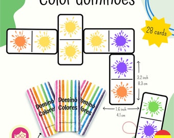Color Memory Game, Matching Activity, Party Game, Preschool Printable ...