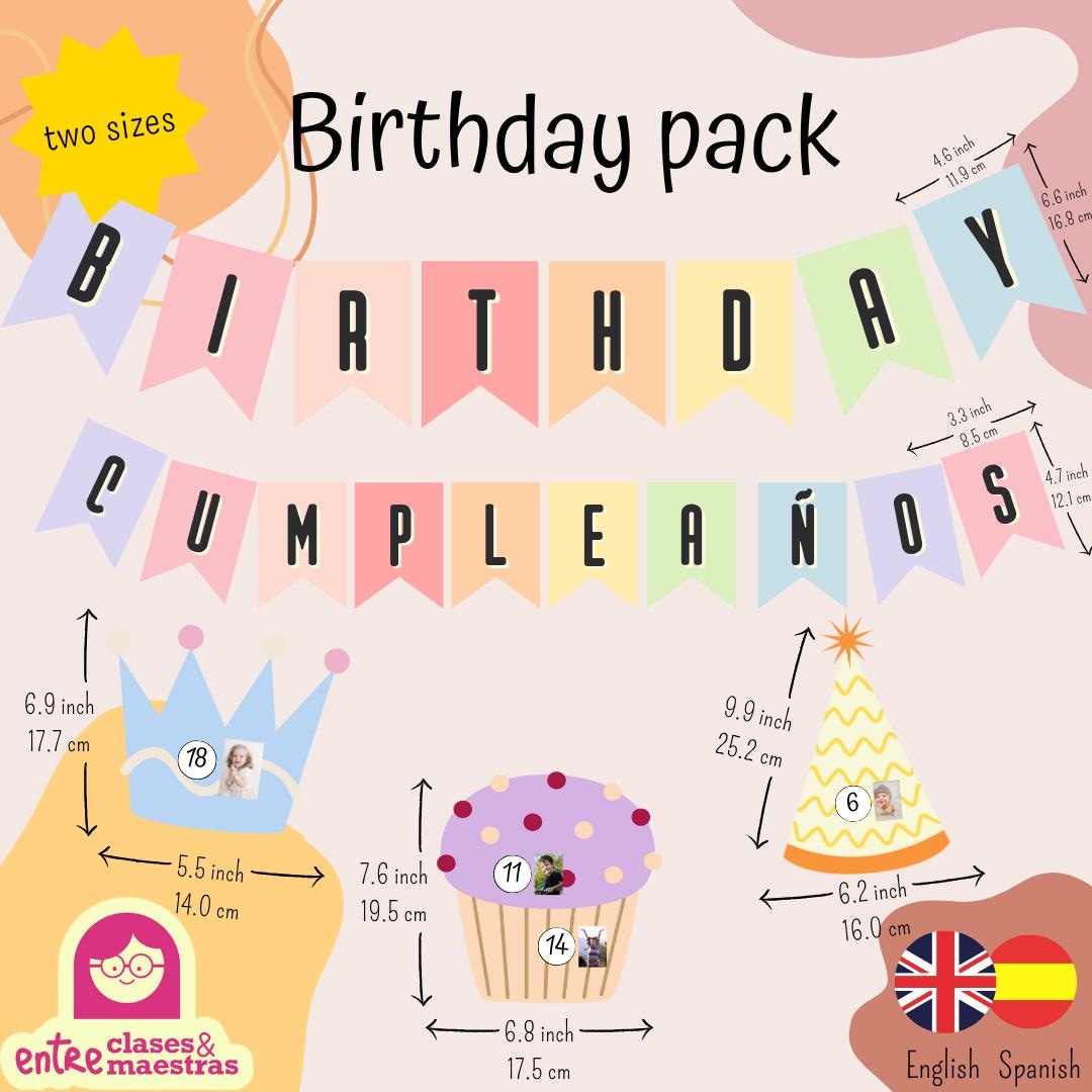 Birthday Pack Classroom Decoration, Banner, Happy Birthday Corner ...