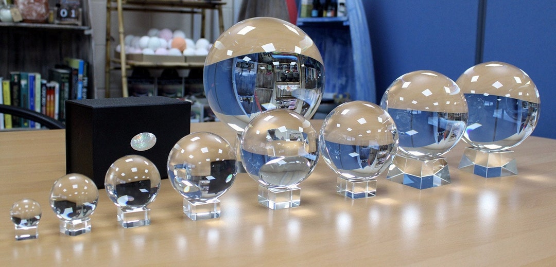 Optical Glass Crystal Ball With Stand - 30mm to 200mm - Etsy UK