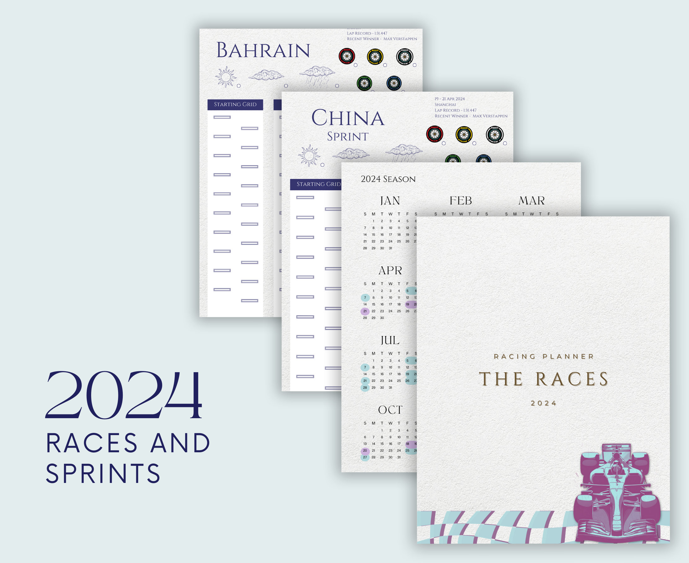 The Ultimate 2024 Racing Season Journal - Drivers and Constructors ...