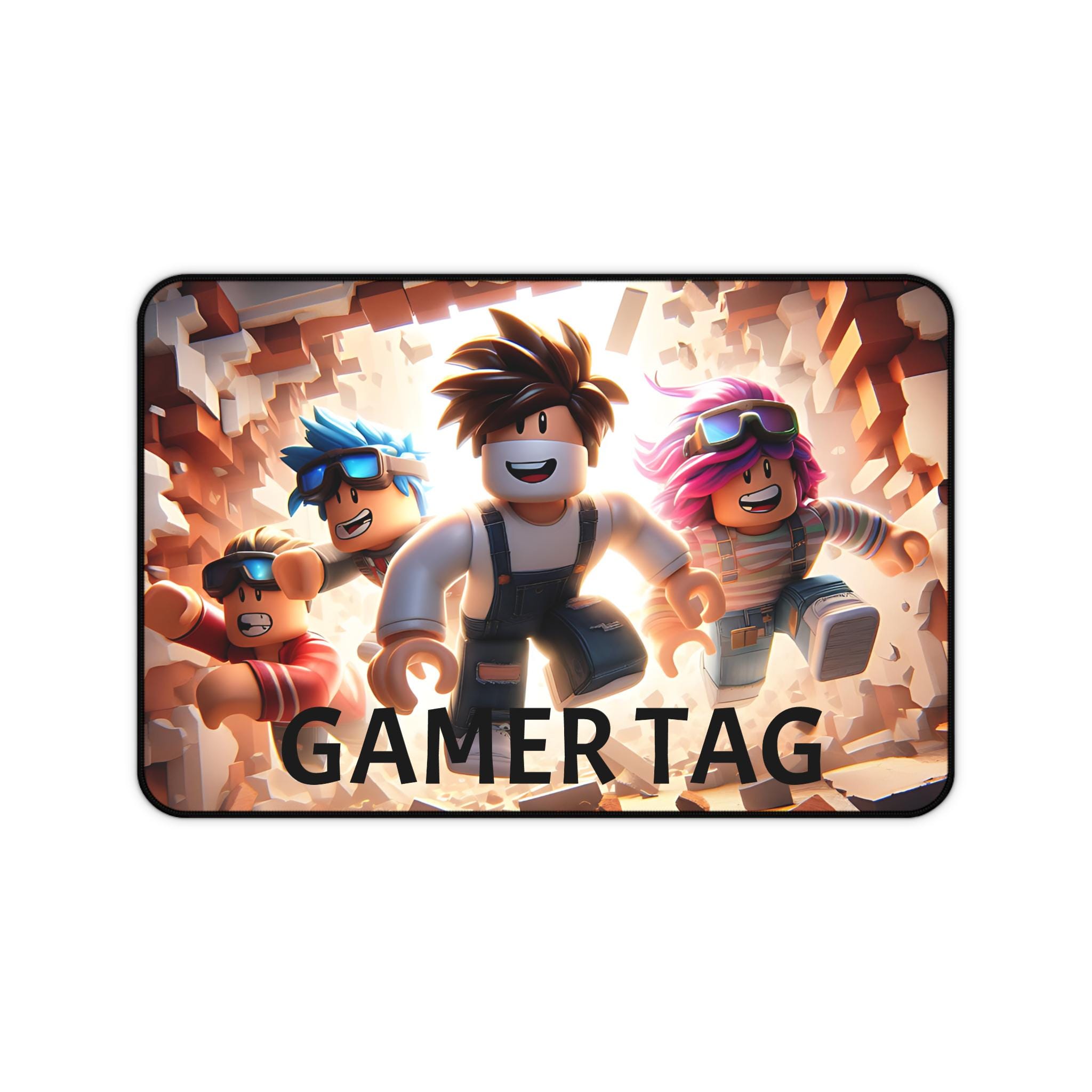 Personalised Gamer Roblox Desk Mat Gaming Mouse Pad Video Game Streamer ...