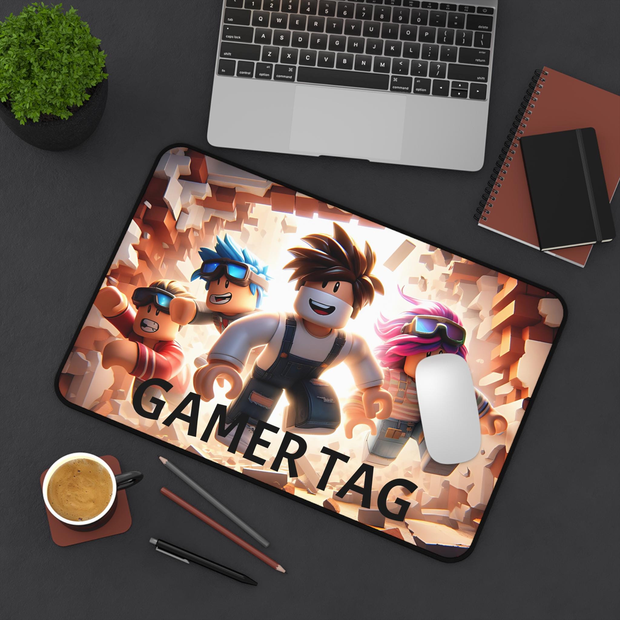 Personalised Gamer Roblox Desk Mat Gaming Mouse Pad Video Game Streamer ...