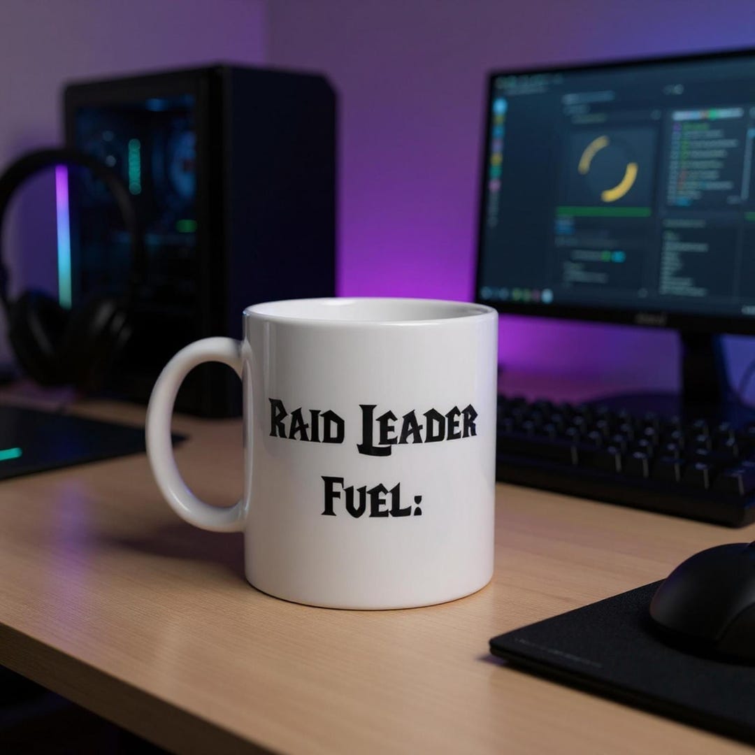 Raid Leader Mug Inspired by World of Warcraft Gamer With Funny Text ...