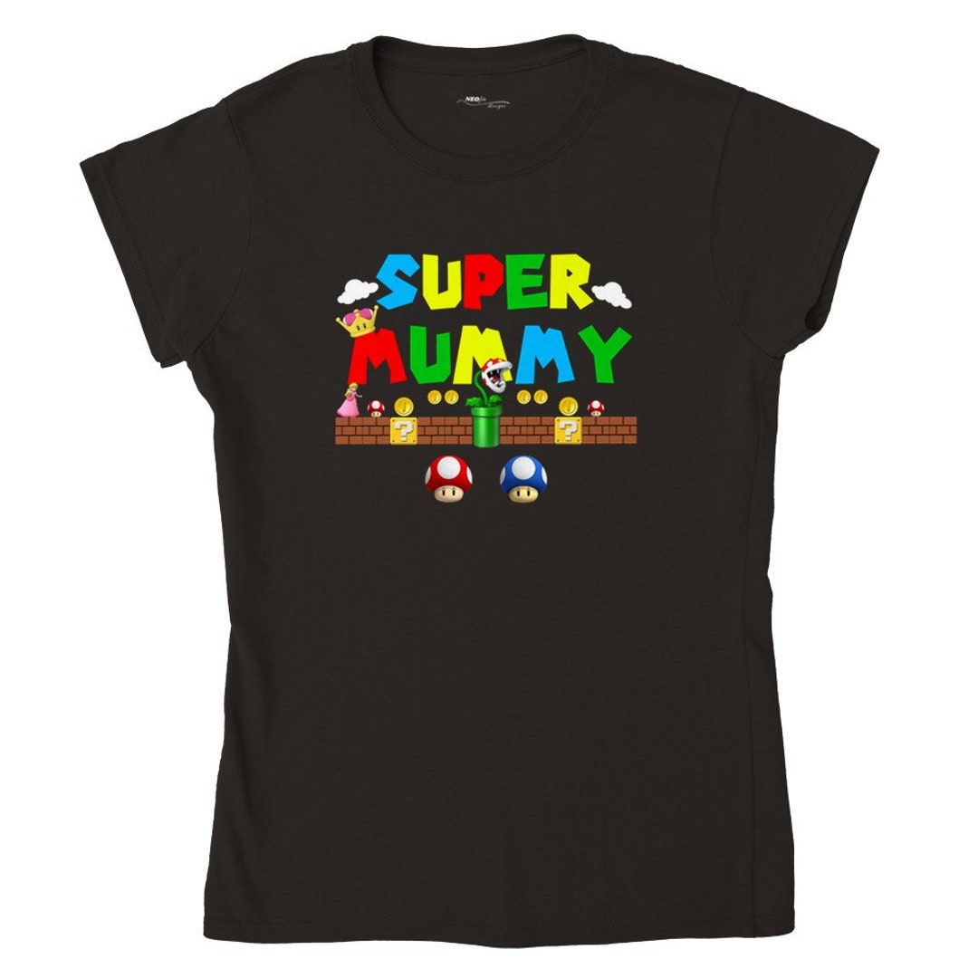 Personalised Super Mummy Peach Cotton T-shirt Birthday Gift for Mummy ...