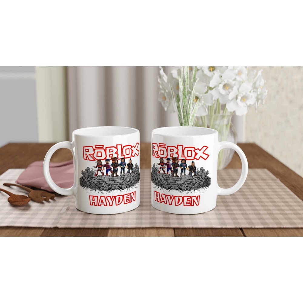 Personalised Roblox Gamer Mug for Kids Birthday Gift Custom Gaming ...
