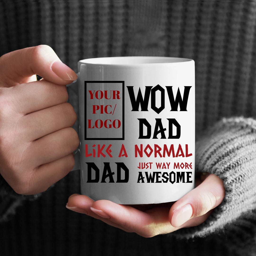 Custom Gamer WOW Dad Mug Horde World of Warcraft Gift Fathers Day ...
