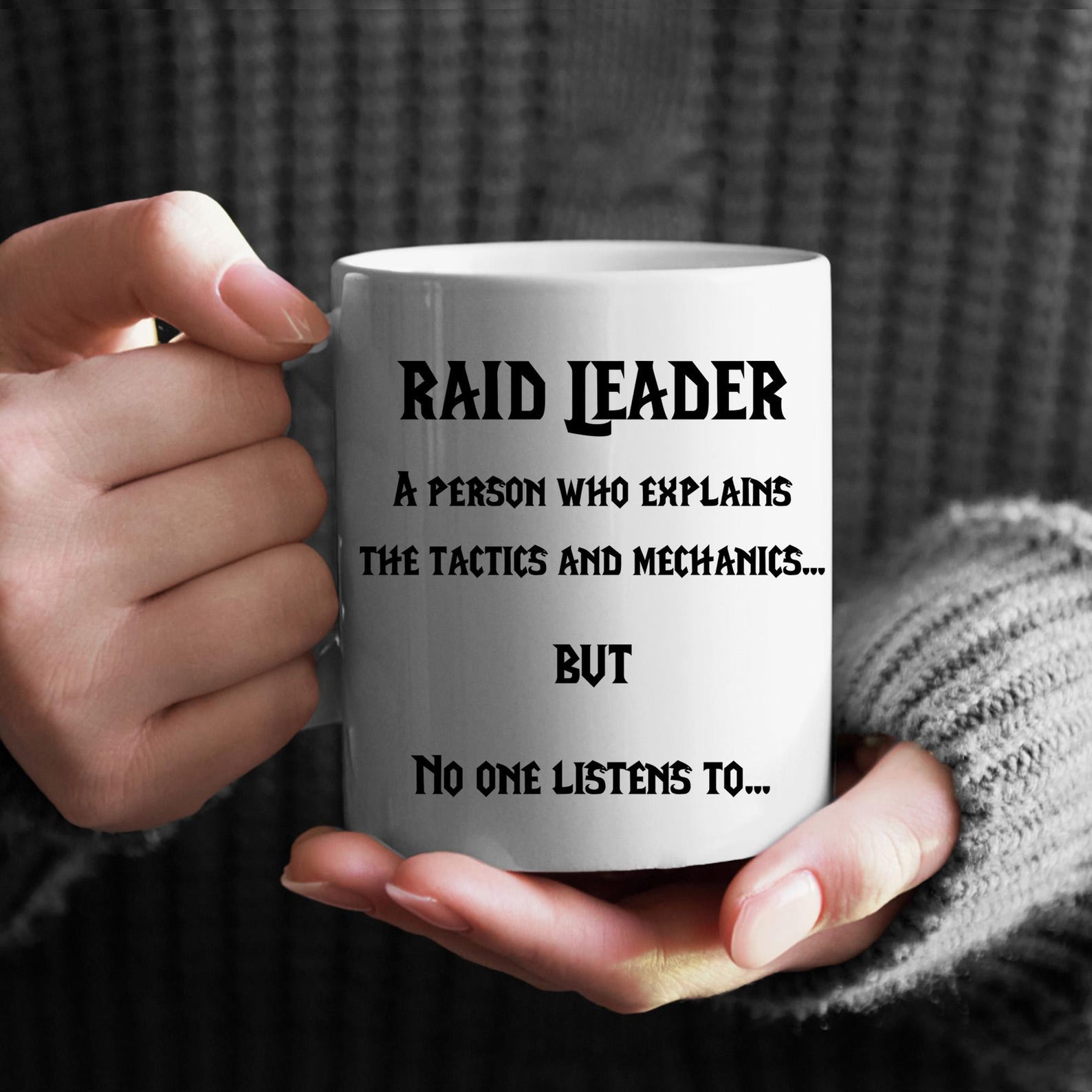 Raid Leader Mug World of Warcraft Gift Funny Txt Mug Birthday Gift ...
