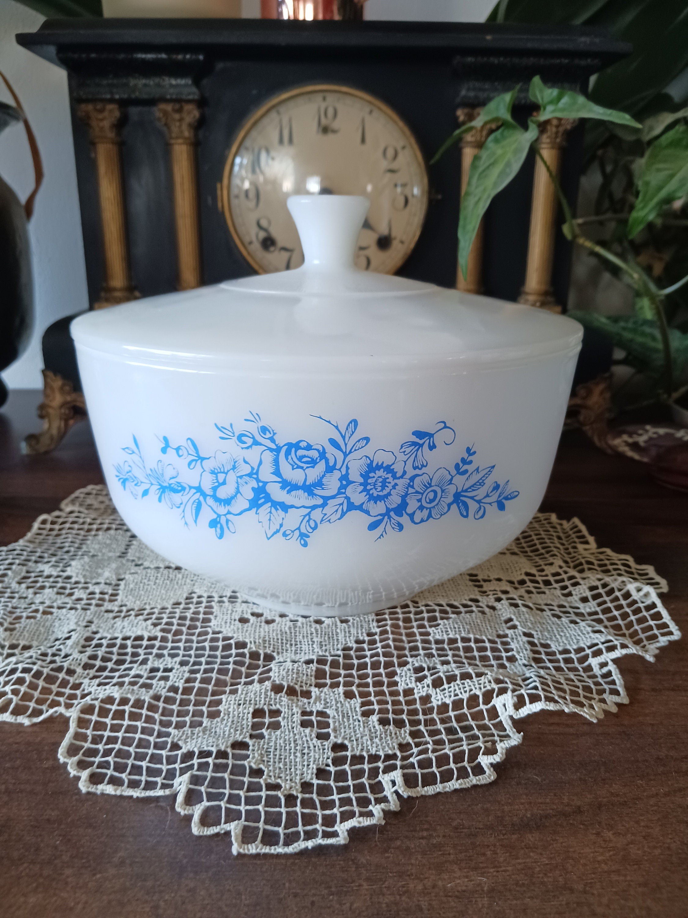 Vintage Federal Milk Glass Mixing Bowl - Etsy