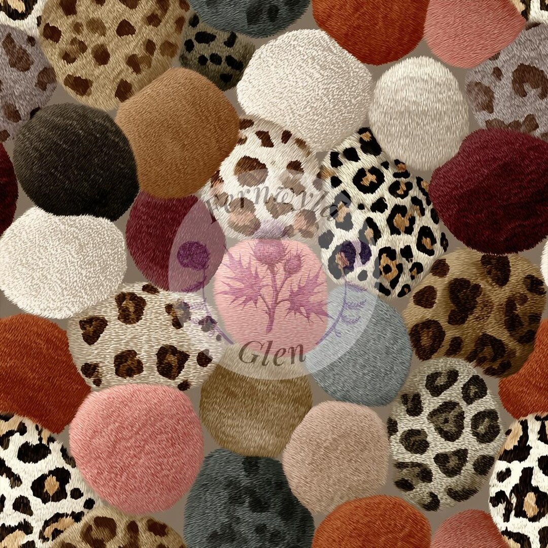 Boho Leopard Print Seamless Pattern: Commercial Use Digital File ...
