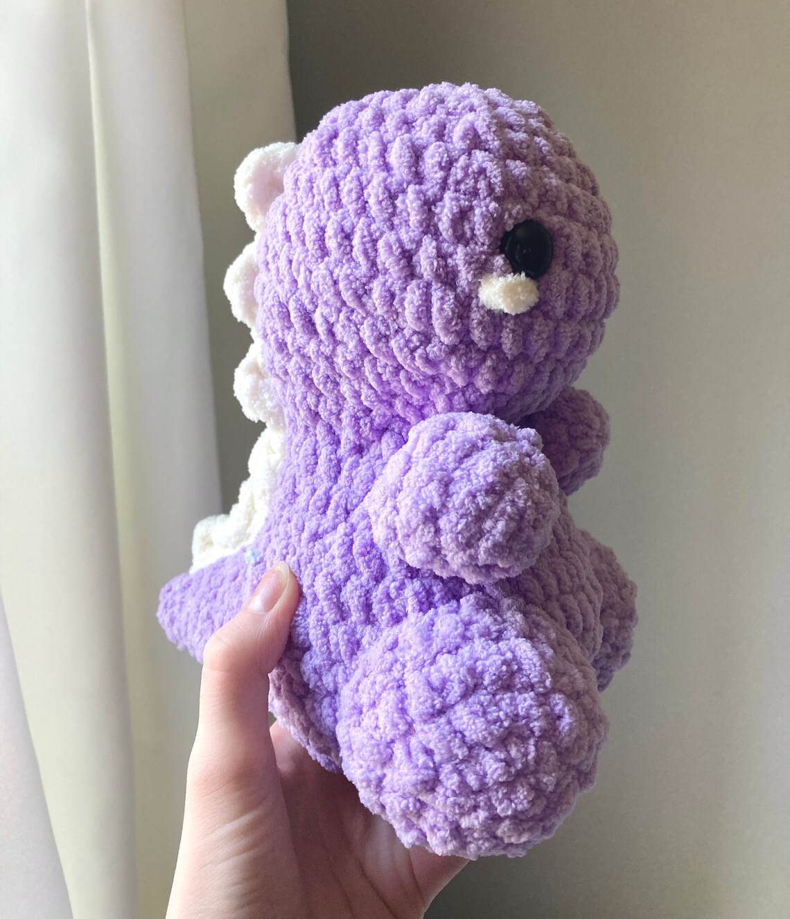 Lavender Snuggly Dino Miss Mae Yarnworks Cute, Snuggly, Squishy, Gift ...