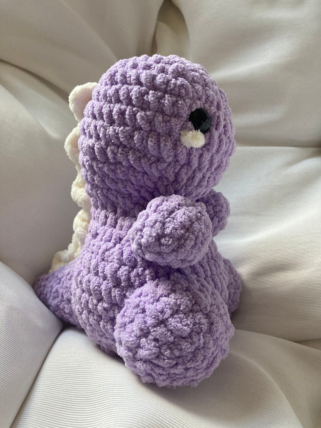 Lavender Snuggly Dino Miss Mae Yarnworks Cute, Snuggly, Squishy, Gift ...