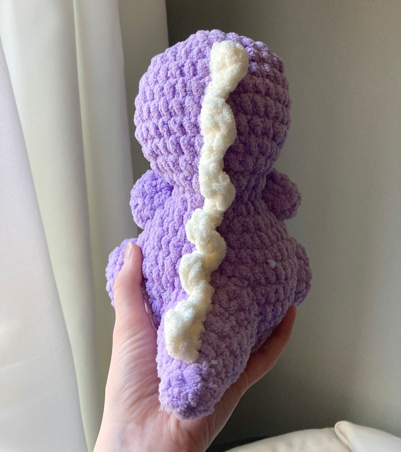 Lavender Snuggly Dino Miss Mae Yarnworks Cute, Snuggly, Squishy, Gift ...