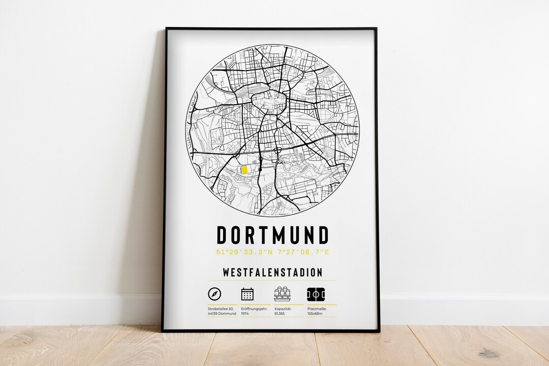 Borussia Dortmund Poster Signal Iduna Park Stadium Poster - Etsy
