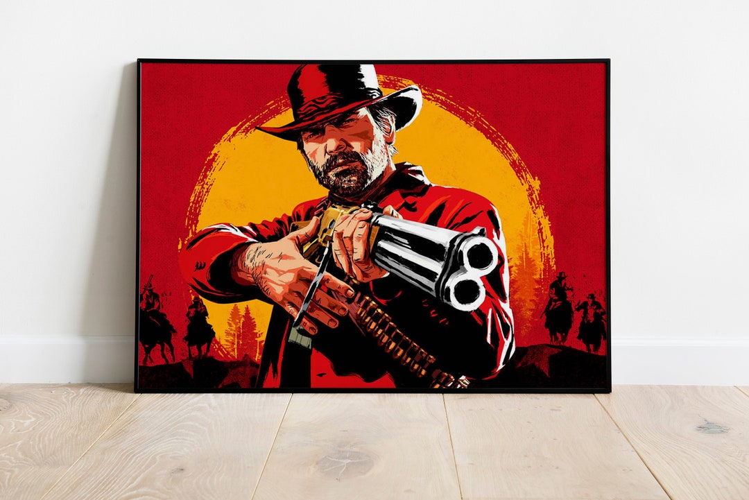 Red Dead Redemption 2 Poster horizontal Poster High Quality - Etsy Denmark