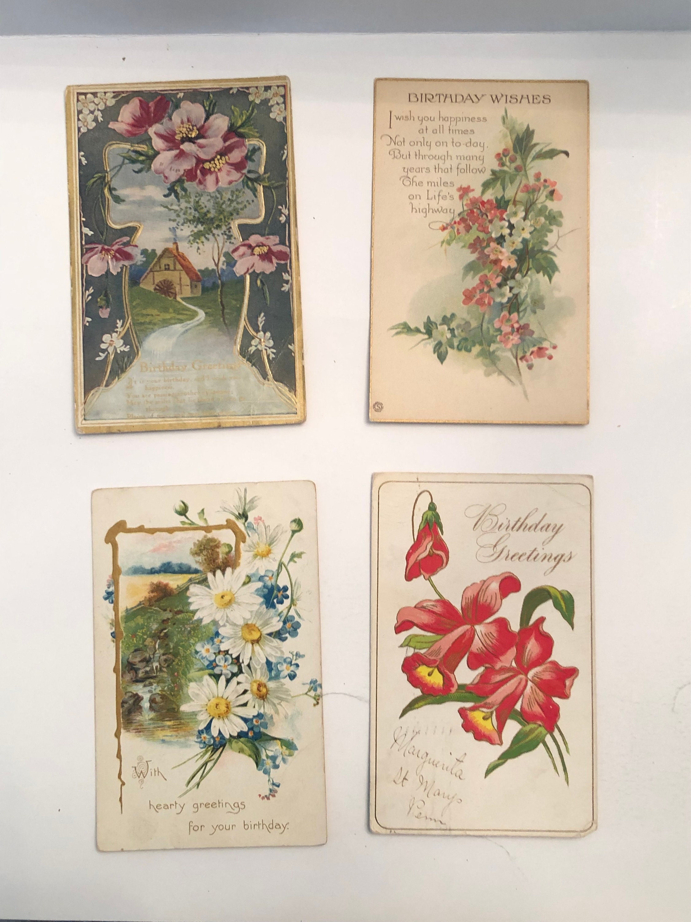 New Early 1900s Happy Birthday Greetings Postcard Lot of 12 (B1 ...