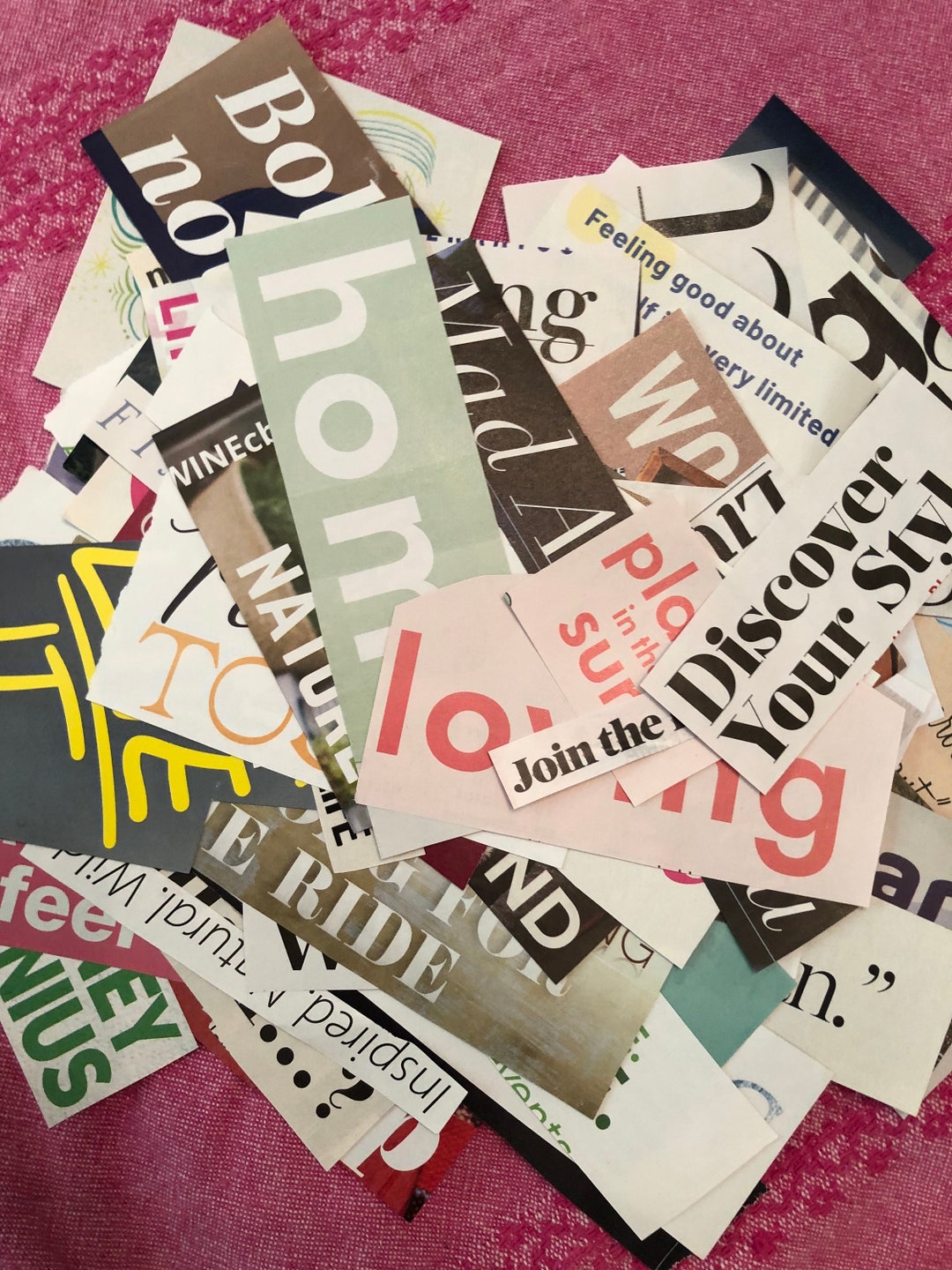 100+ Paper Words Phrases for Junk Journals, Vision Boards, Smash Books ...