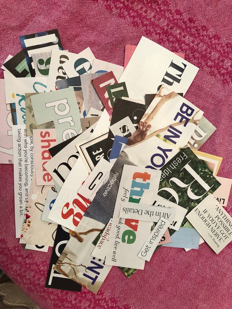 100+ Paper Words Phrases for Junk Journals, Vision Boards, Smash Books ...