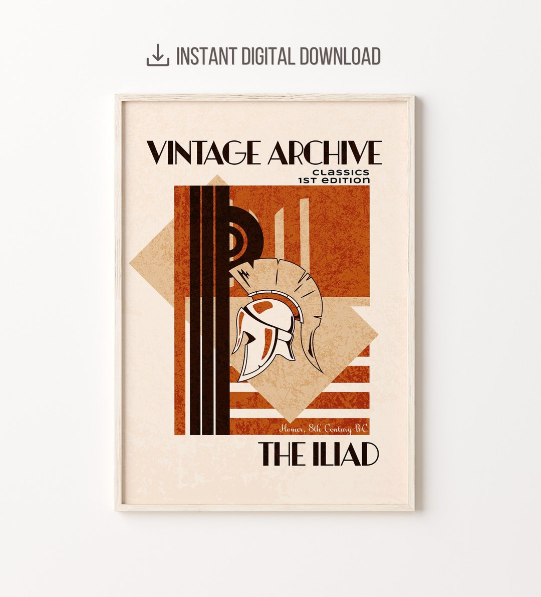 The Iliad From Homer Classic Vintage Archive Printable Poster - Etsy