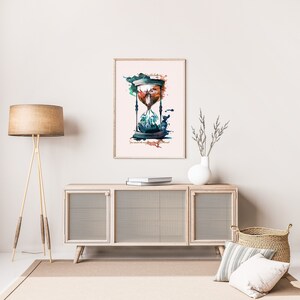 Throne of Glass Adarlan to Terrasen Printable Vintage Hourglass Wall ...