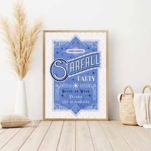 ACOTAR Starfall Party Printable Fan Art Print House of Wind ACOTAR ...