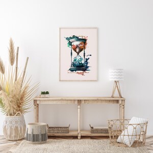 Throne of Glass Adarlan to Terrasen Printable Vintage Hourglass Wall ...