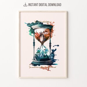 Throne of Glass Adarlan to Terrasen Printable Vintage Hourglass Wall ...
