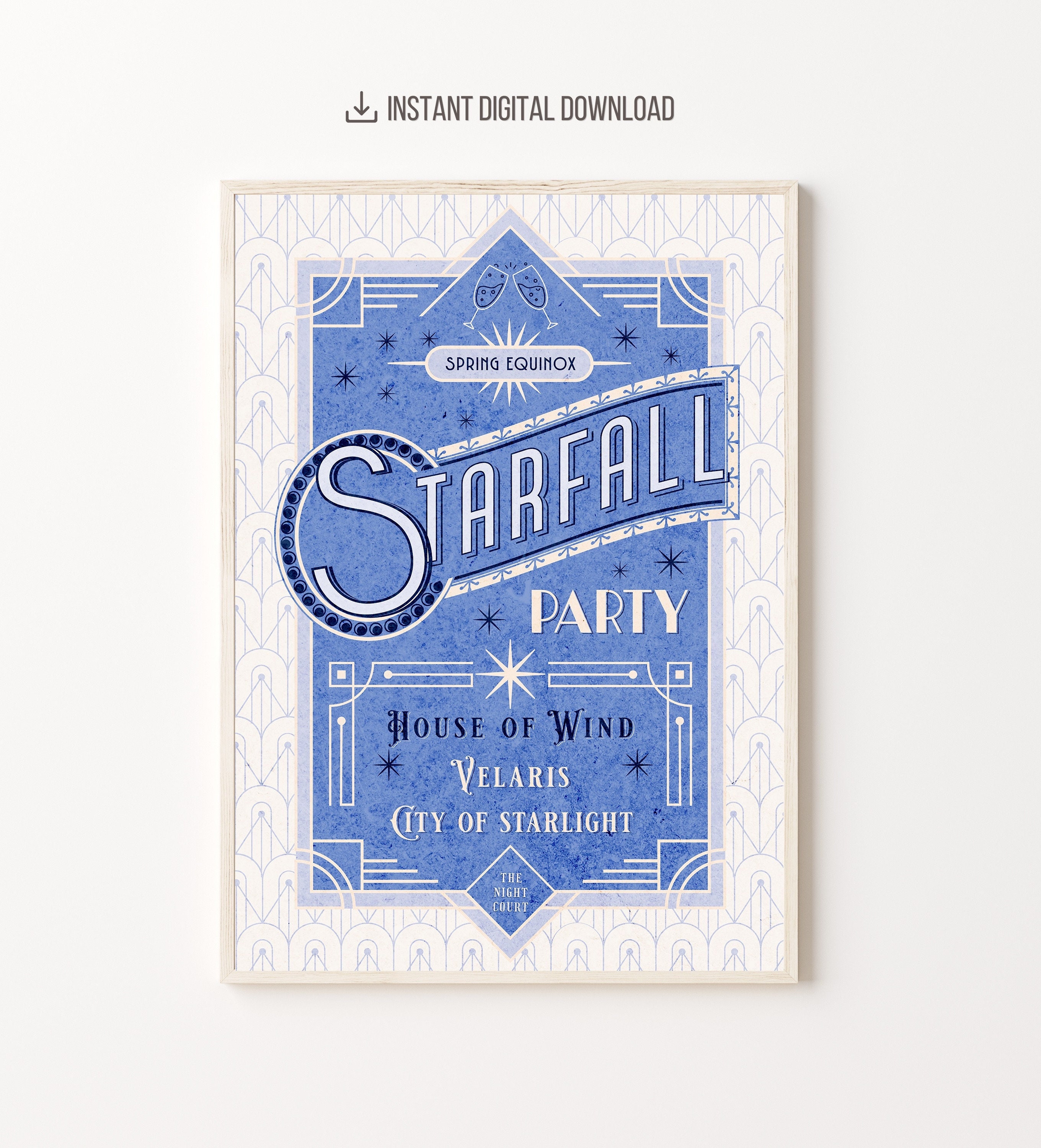 ACOTAR Starfall Party Printable Fan Art Print House of Wind - Etsy Israel