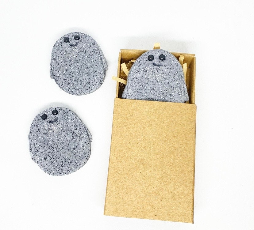 Little Worry Stone, Positivity Pebble, Pet Rock, Pocket Fidget, Palm ...