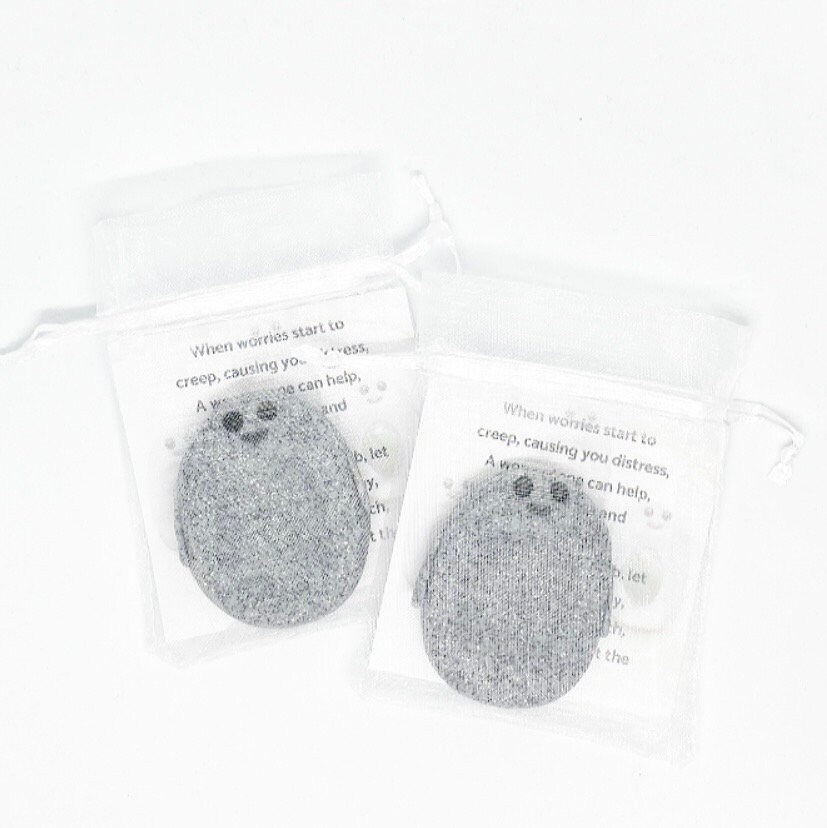 Little Worry Stone, Positivity Pebble, Pet Rock, Pocket Fidget, Palm ...