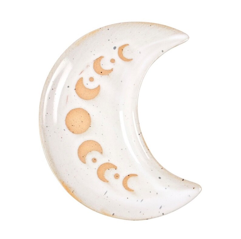 Premium Crescent Moon Ceramic Trinket Tray / Hand Made Moon Phase Dish ...
