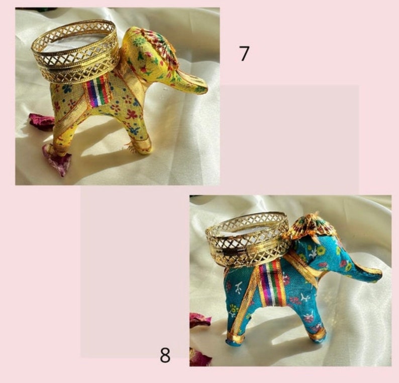 Cutest Hand Stitched Indian Elephant Tea Light Candleholders With Free ...