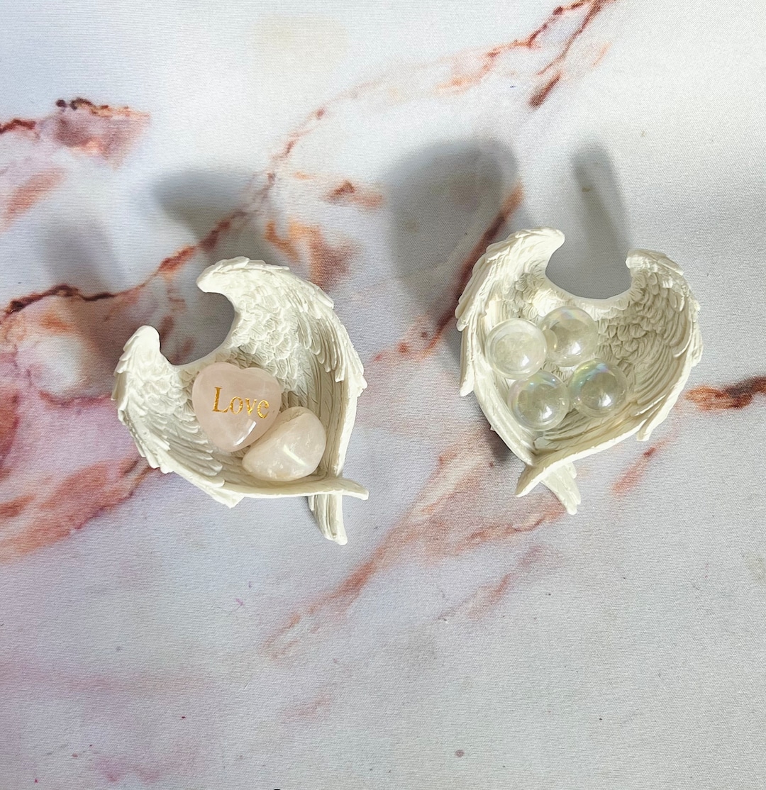 Angel Wing Resin Trinket Dish: Jewellery, Crystals, Knickknacks Bowl - Etsy
