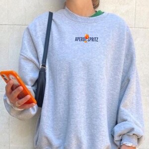 Aperol Spritz Art Crewneck / Funny Alcohol Best Friend Gift Pullover ...