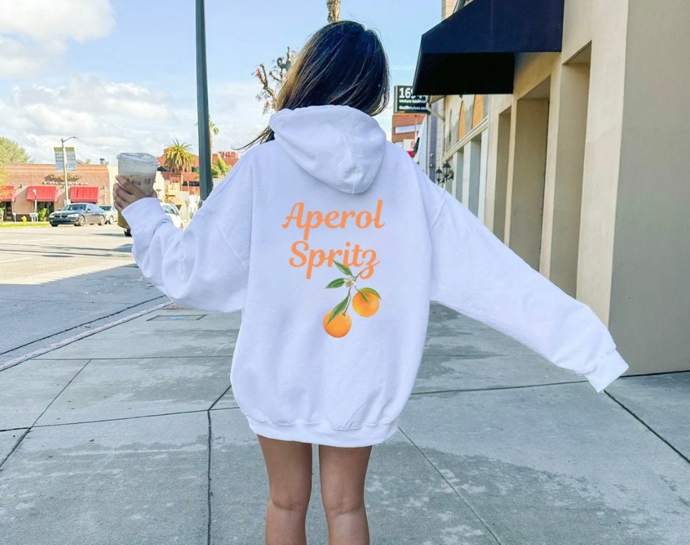 Aperol Spritz Vintage Backprint Hoodie // Funny Alcohol Best Friend ...