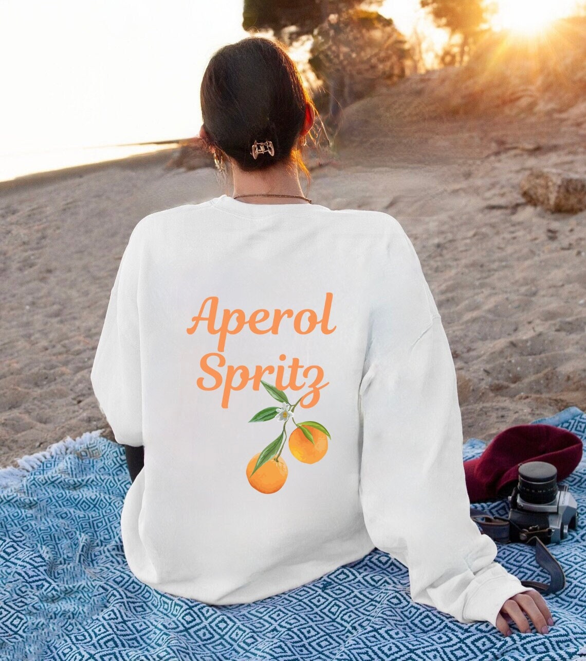 Aperol Spritz Vintage Backprint Crewneck // Funny Alcohol Best Friend ...