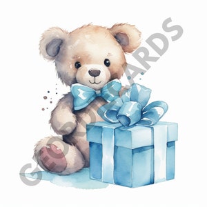 Baby Blue Teddy Bear Clipart Pack 22 High Quality PNG Images - Etsy