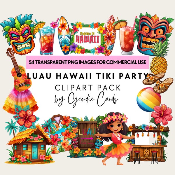 Luau Clipart - Etsy