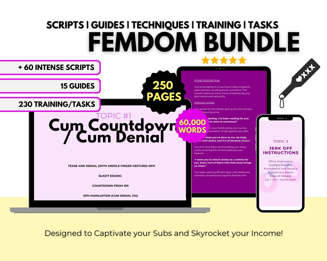 Fetish Scripts for Video BDSM Only Fans Dominatrix Ideas Bundle Female Domination Submissive ...