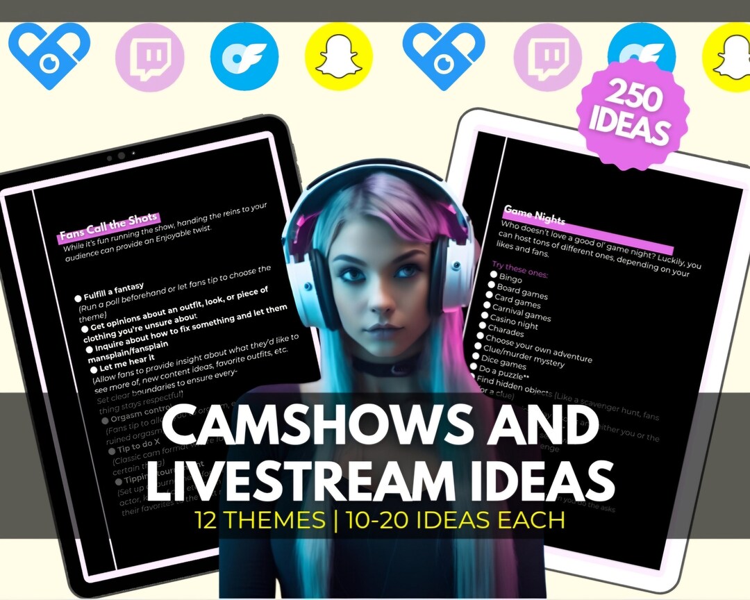 200 Livestream Ideas for Camgirls Twitch Fansly Adult Content Club ...