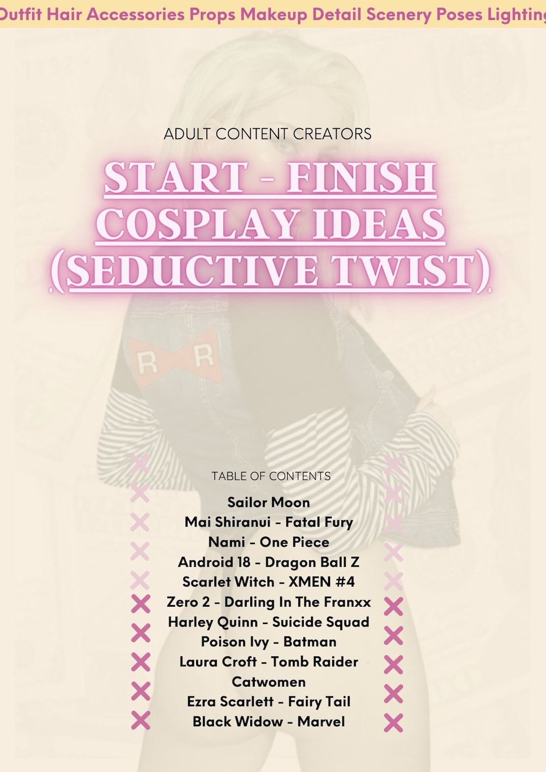 NSFW Cosplay Content Ideas (+50 Captions) | Fansly Twitch - Etsy