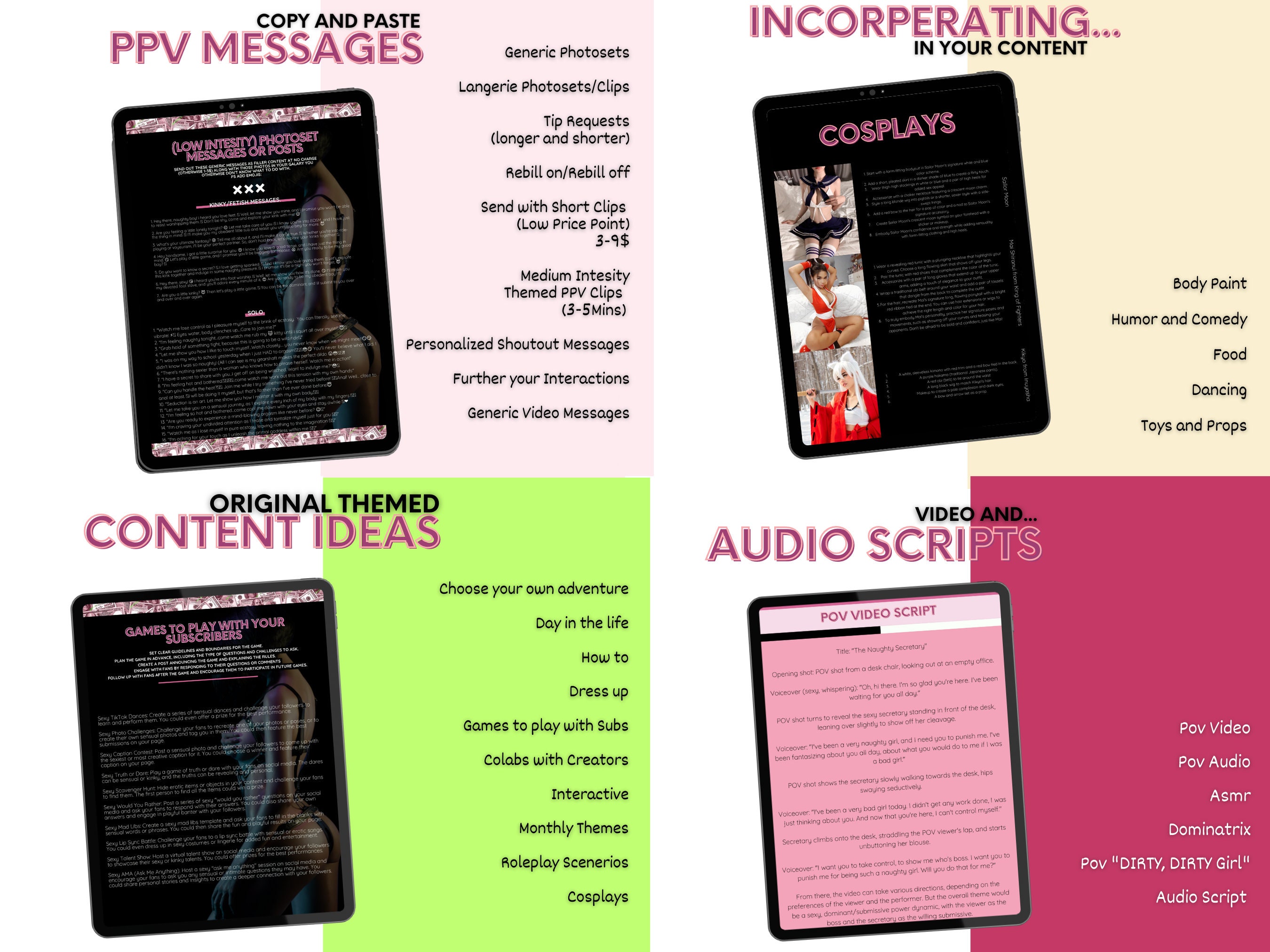 Onlyfans Caption & Content Kit – 750+ Viral Captions, JOI Scripts ...