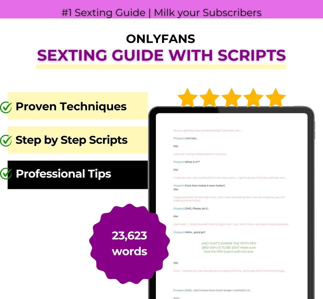 Onlyfans Guide Sexting Onlyfans Help | for Adult Content Creators ...