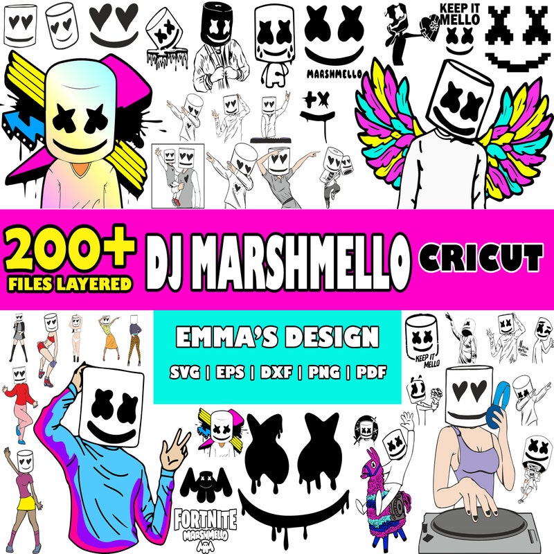 Dj Marshmello Svg - Etsy
